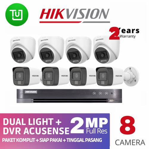 Jual PAKET CCTV HIKVISION 2MP DUAL LIGHT AUDIO COLORVU 8 CHANNEL 8 ...