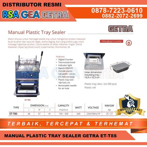 Jual GETRA MANUAL TRAY SEALER TYPE ET-T8S/MESIN PENGEMAS KOTAK MAKANAN ...