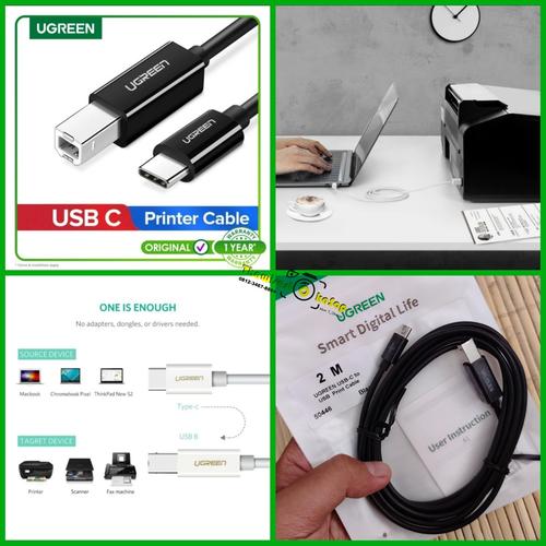 Jual Ugreen USB C to USB 2.0 C to Printer Cable 2M 50446 kabel print ...