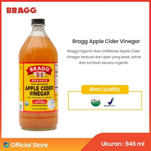 Promo Bragg Organic Raw Unfiltered Apple Cider Vinegar 946 ml Botol ...