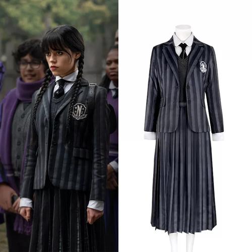 Jual Wednesday Addams Nevermore School Uniform Costume Cosplay Jacket ...