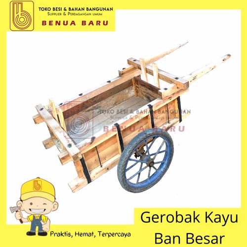 Jual Gerobak Pasir Kayu Serbaguna Ban Kecil / Gerobak Kayu Ban Mobil ...
