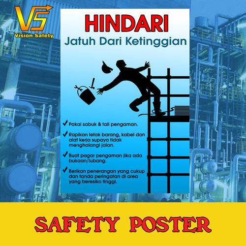 Jual POSTER SAFETY K3 - Hindari Jatuh Dari Ketinggian - A4 (21 x 30 cm ...