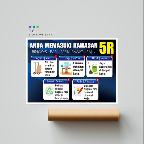 Jual POSTER SAFETY K3 - ANDA MEMASUKI KAWASAN 5R - A3(45x30cm) - Kota ...