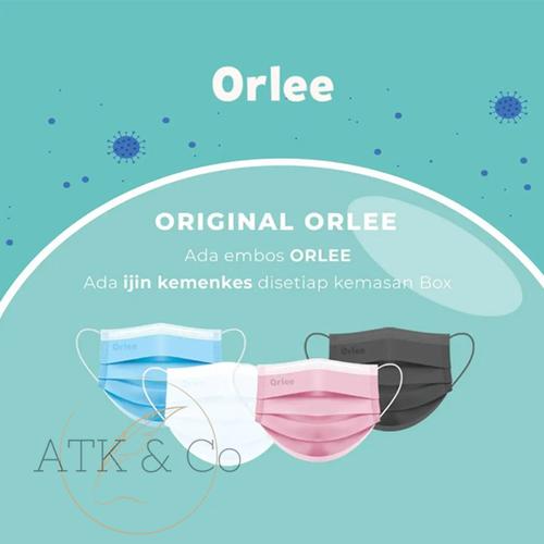Jual Masker Orlee Earloop 3 Ply Box Isi 50 Disposable Mask 3 Lapis ...