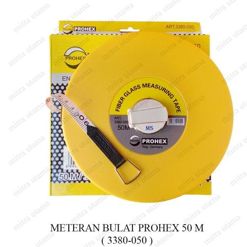 Jual Meteran Fiber Bulat Kain Prohex uk. 50 meter/ Fiber Glass Measure ...