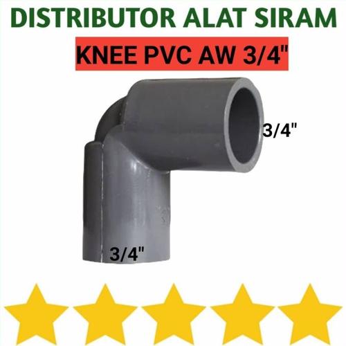 Jual FITTING PVC ELBOW 3/4 INCH KENI KNEE KNIE AW KONEKTOR PIPA 1/2 ...