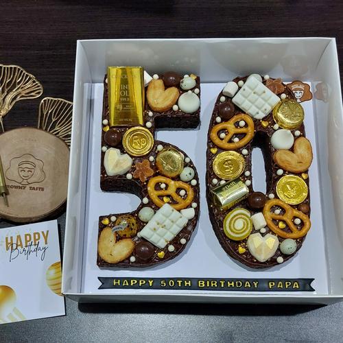 Jual Number Cake Brownies | 2 Angka Choco Original | Marble Board ...