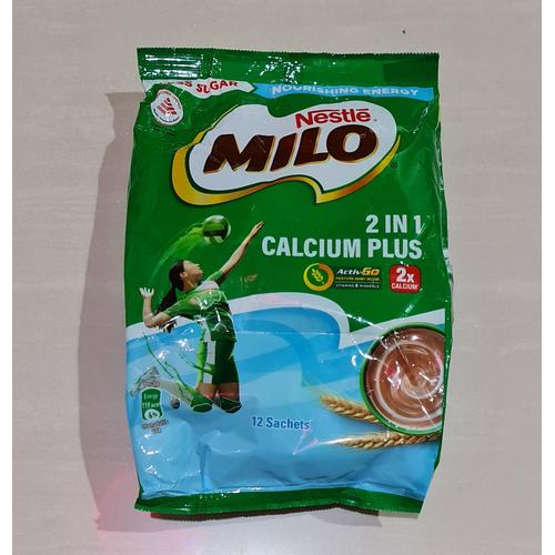 Jual Nestle Milo 2 in 1 Calcium Plus Less Sugar Chocolate Drink 12 x 30 ...