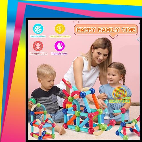 Jual Mainan Blok Balok Susun Stik Bola Batang Magnetic Bloks - Jakarta ...
