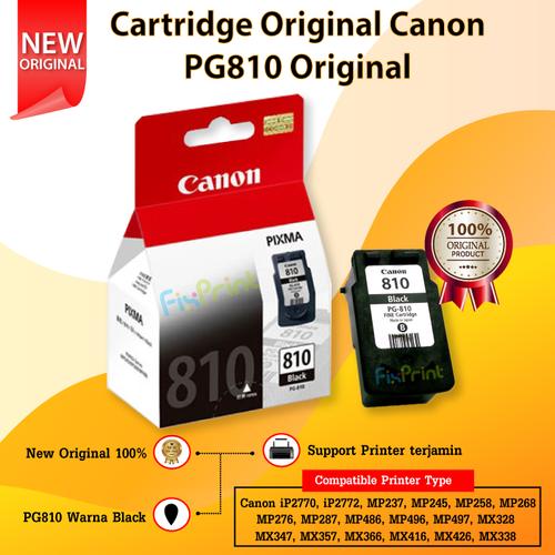 Jual Cartridge Tinta Canon PG-810 PG810 Black Printer iP2770 iP2772 ...