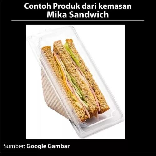 Jual Mika sandwich segitiga isi 25 pcs / mika roti / kotak sandwich ...