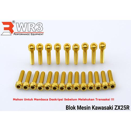 Promo Baut Blok Mesin Titanium WR3 ZX25R Ninja 250 FI 150 RR R SS CBR ...