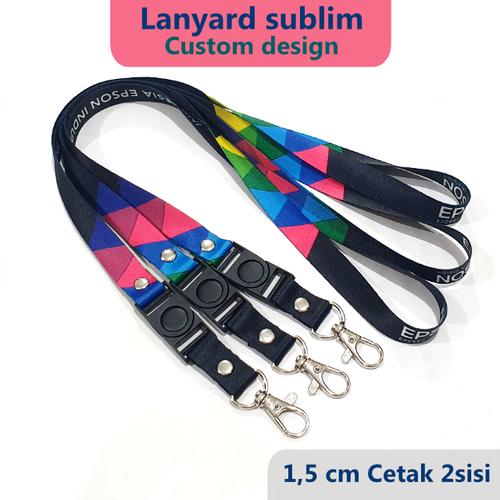 Jual lanyard custom desain 1,5cm tali idcard sublim kalung id card ...
