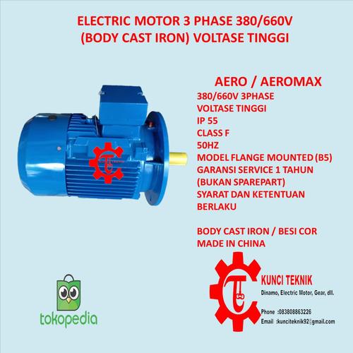 Jual 20 HP 15 KW 3 Phase 4 Pole Elektro Motor/dinamo/Motor Induksi B5 - Kota Tangerang - Kunci ...