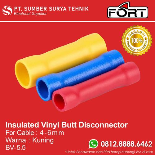 Jual Insulated Vinyl Butt Connector BV-5.5 (4-6mm) FORT - Jakarta Pusat ...