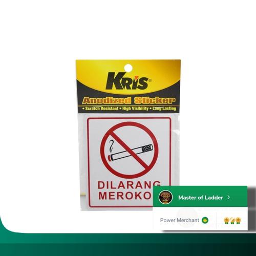 Jual Sign label DILARANG MEROKOK/SNO SMOKING/Kris stiker 9x10 cm - NO ...