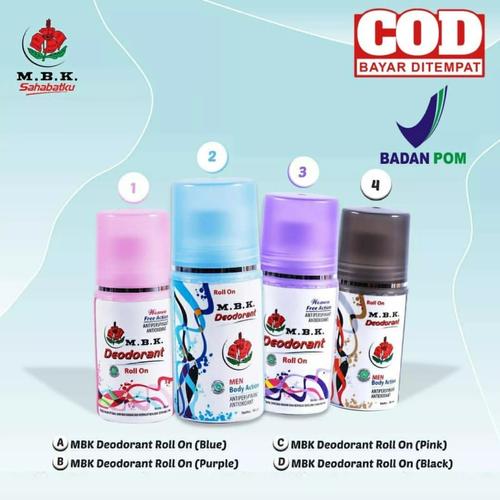 Promo MBK Roll On Deodorant / Penghilang Bau Ketiak 40ML - Biru - Kab ...