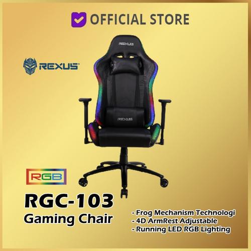 Promo Rexus RGC-103 RGB Gaming Chair Kursi Bangku Game for Gamer RGC103 ...