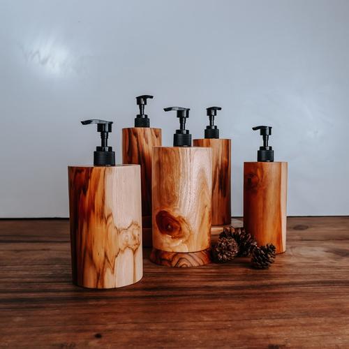Jual Trituwood Botol Sabun Wadah Penyimpanan Sabun Botol Shampoo Kayu ...