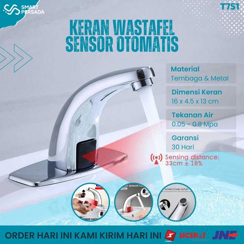 Promo Kran Sensor Otomatis Wastafel Keran Sensor Listrik AC 6V DC Anti ...