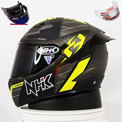 Jual NHK RX9 PAKET GANTENG NAVY BLACK YELLOW DOFF HELM NHK FULL FACE ...