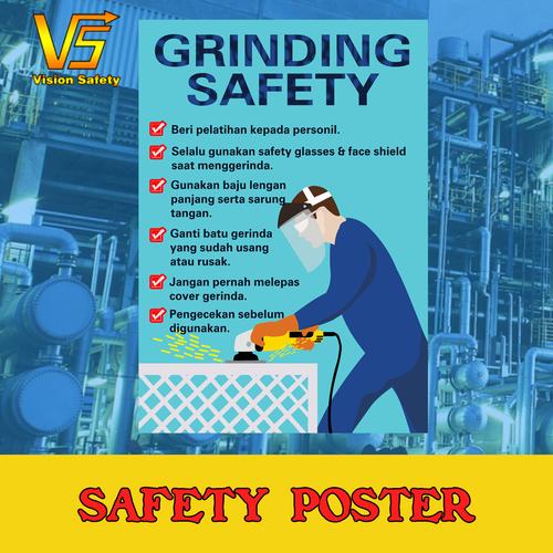 Jual POSTER SAFETY K3 - Grinding Safety - A3 (42 x 30 cm) - Kab ...