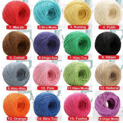 Jual Tali Rami Warna Colorful Rope Goni Jerami Jute Craft Gulung Polos ...