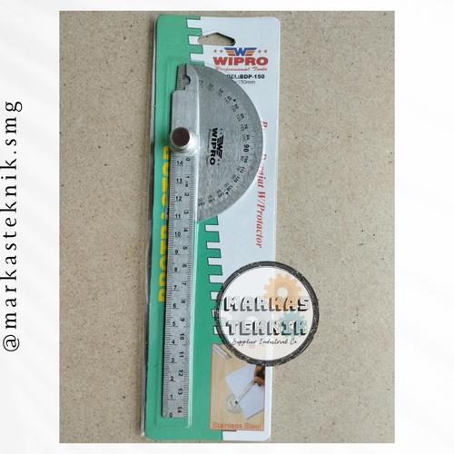 Jual WIPRO Busur Derajat 6" BDP-150 Protractor / Alat Ukur Sudut ...
