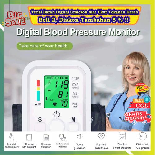 Promo Tensi Darah Digital Omicron Alat Ukur Tekanan Darah Otomatis ...