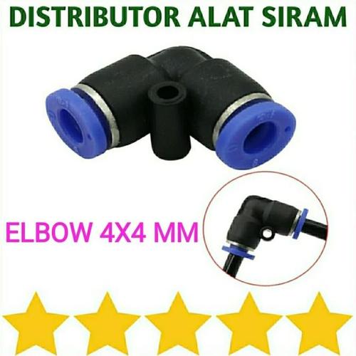 Jual FITTING SLIP LOCK ELBOW L 4 MM PNEUMATIC PU PUSH IN KONEKTOR ...