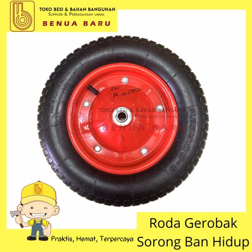 Jual Roda Gerobak Sorong Ban Hidup / Roda Angkong / Roda Gerobak Pasir ...