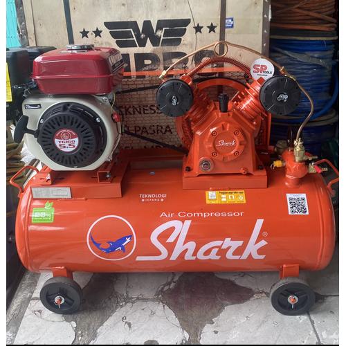 Jual KOMPRESOR / COMPRESOR UDARA SHARK J SERIES 1/2HP + ENGINE 5.5PK 5.5 HP - Kompresor 1/2HP ...