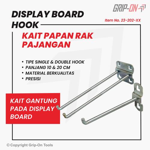 Jual Grip-On Display Board Hook Kait Papan Rak Pajangan - Single 10 CM ...