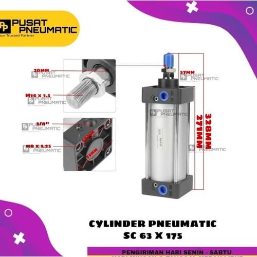 Jual SC 63X175 Pneumatic Standard Cylinder / Cylinder Pneumatic SC 63 x ...