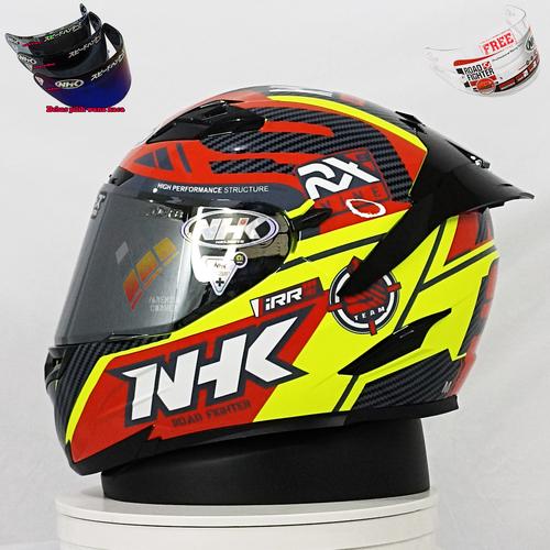 Jual NHK RX9 PAKET GANTENG RACER X YELLOW FLO HELM NHK FULL FACE ...