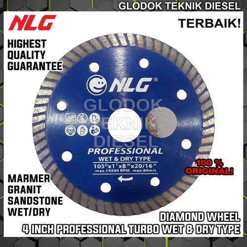 Jual NLG Diamond Wheel Professional Turbo 4 Inch Wet Dry Type Marmer ...