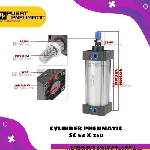 Jual SC 63X250 Pneumatic Standard Cylinder / Cylinder Pneumatic SC 63 x 250 - Jakarta Barat ...