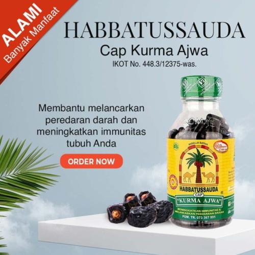 Jual Habbatussauda Kapsul Habatusauda Cap Kurma Ajwa Isi 120 dan 210 ...