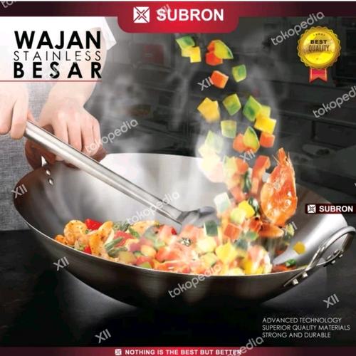 Jual SUBRON ST WSS~38 JUMBO Stainless WOK Ø38 Cm Wajan Kuali Besar ...
