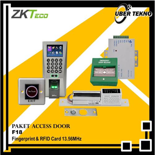 Jual Paket Access Door ZKTeco F18 Fingerprint RFID 13.56MHz Access Control - Jakarta Timur ...