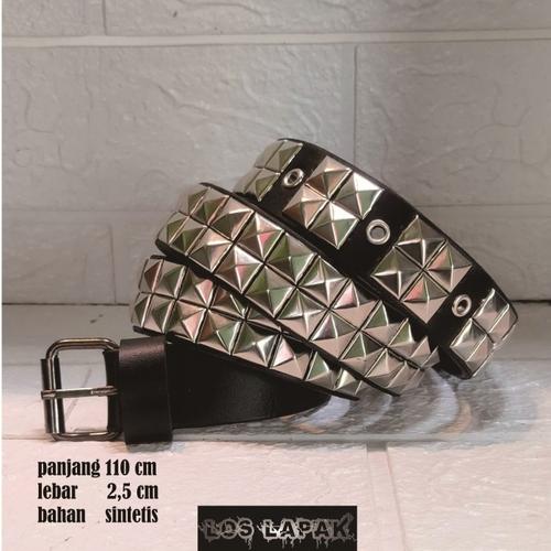 Jual gesper spike 2 baris belt punk - Hitam - Kab. Bandung Barat ...
