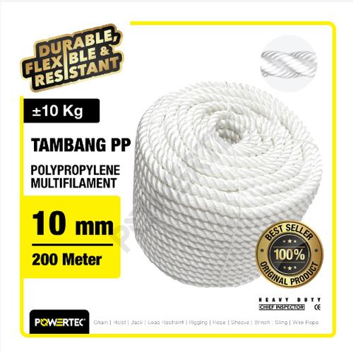 Jual POWERTEC Tambang Nylon / Nilon 10mm x 200m Polypropylene PP Multi ...