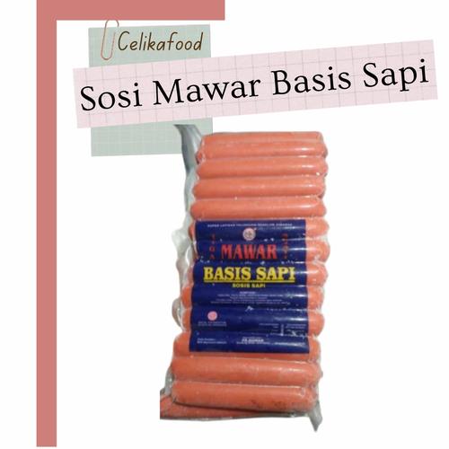 Jual Sosis Mawar Basis Sapi 500gr 24 Pcs Beef Sausage Merah Frozen Food ...