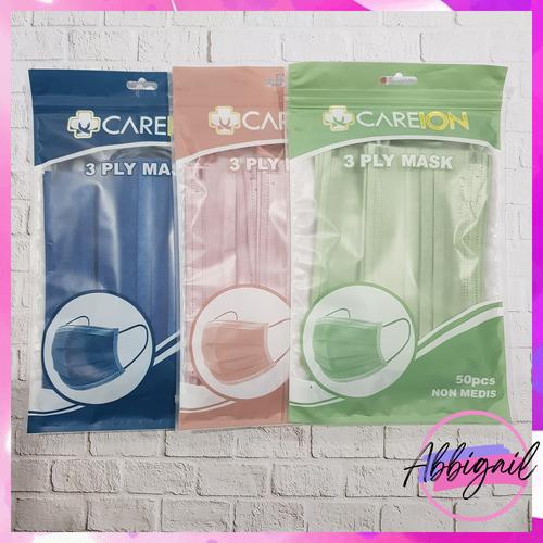 Jual Masker Medis Earloop Careion 3ply / Masker Ear loop Warna 3 PLY 50 ...