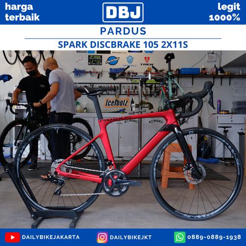 Promo SEPEDA FULLBIKE PARDUS SPARK DISC 105 CARBON ROADBIKE - RED BLACK ...