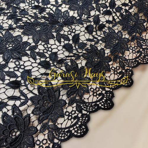 Jual Kain Brokat Prada BLACK Color Hitam PREMIUM Lebar 140 cm - Kota ...