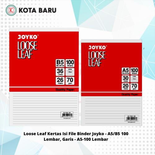Jual Loose Leaf Kertas Isi File Binder Joyko - A5/B5 100 Lembar, Garis - A5 - Kota Cilegon ...