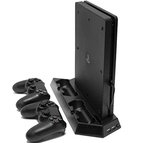 Promo multifunction fan cooling charging dock vertical stand PS 4 PS4 ...