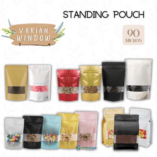 Jual STANDING POUCH ZIPLOCK WINDOW DELKOCHOICE - PLASTIK KLIP SNACK ...